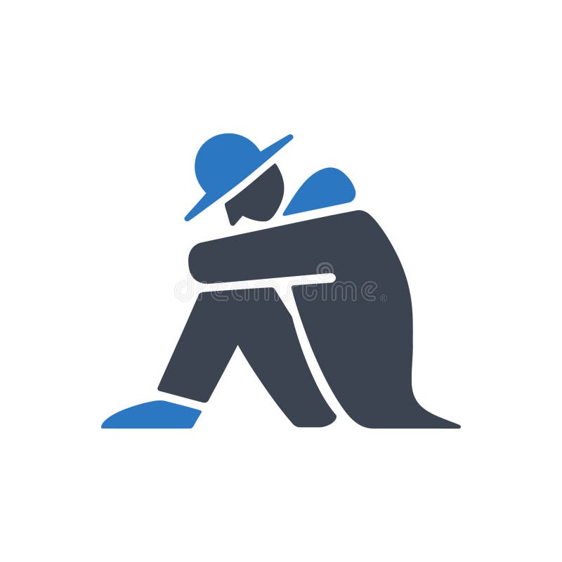 Homeless Icon stock illustration. Illustration of isolation - 384696820