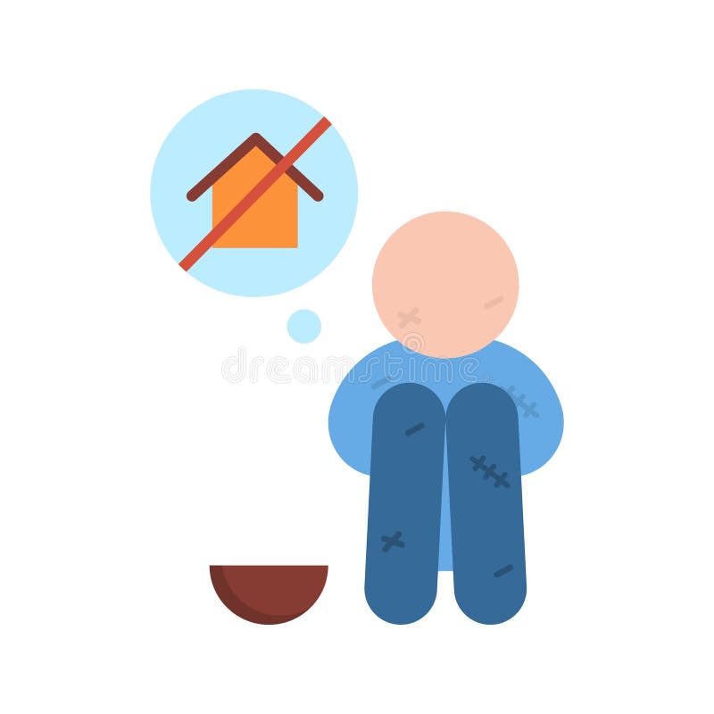 Homeless Icon Vector Image. Stock Vector - Illustration of symbol, icon ...