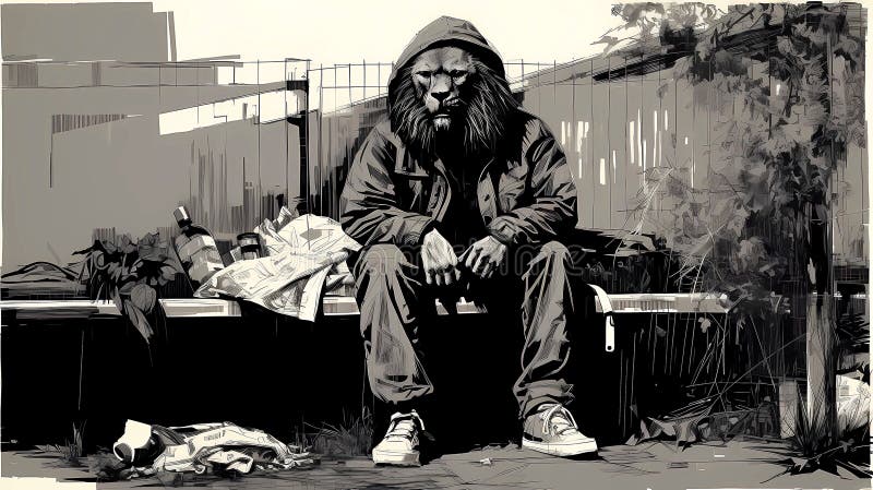 Homeless Lion Stock Illustrations – 25 Homeless Lion Stock ...