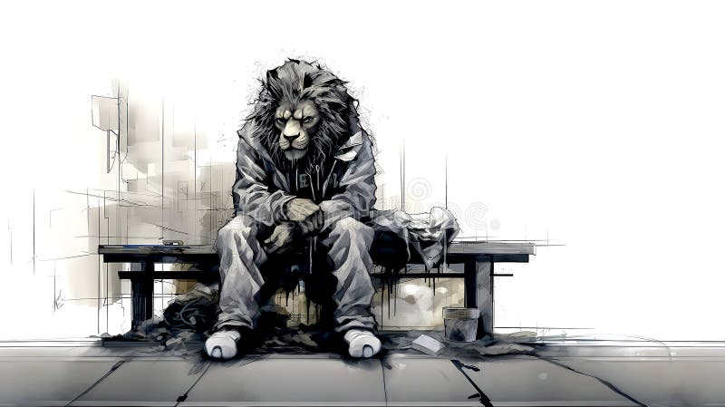 Homeless Lion Stock Illustrations – 25 Homeless Lion Stock ...