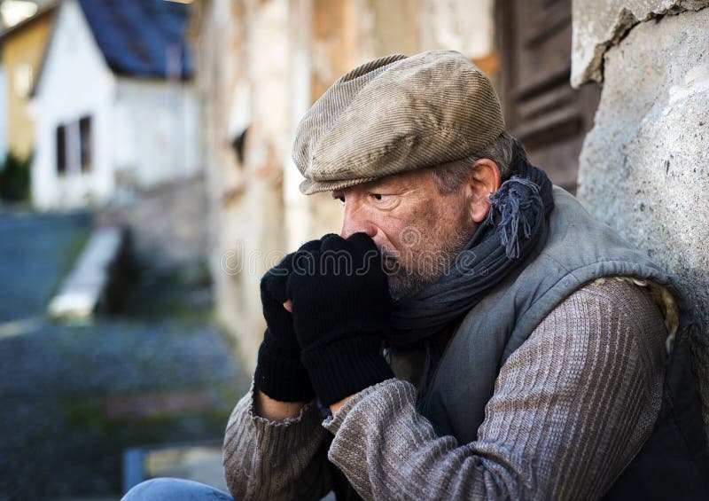 Homeless man stock image. Image of depression, human - 27497593