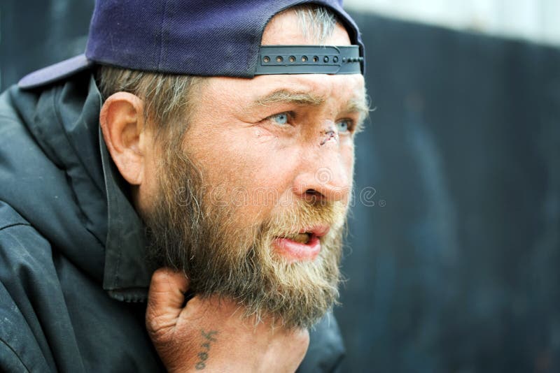 Homeless man stock photo. Image of adult, human, hopeless - 9312128