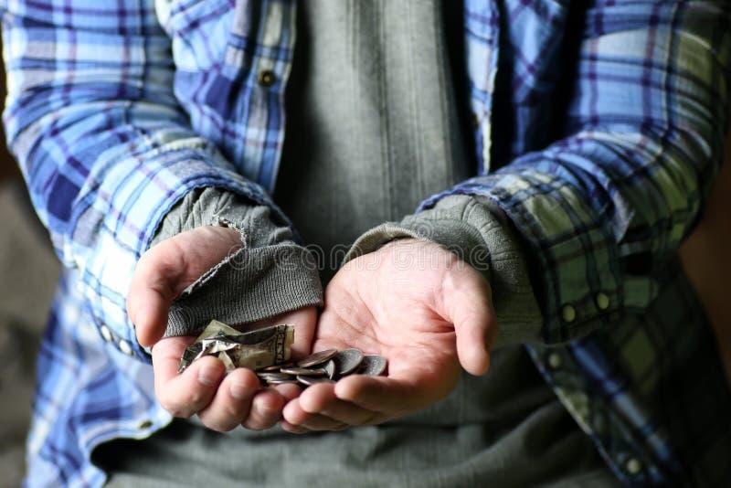 Homeless man hand help stock photo. Image of american - 78804404