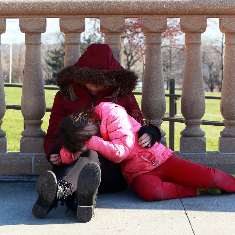 Homeless Mother and Daughter Stock Photo - Image of woman, homeless ...