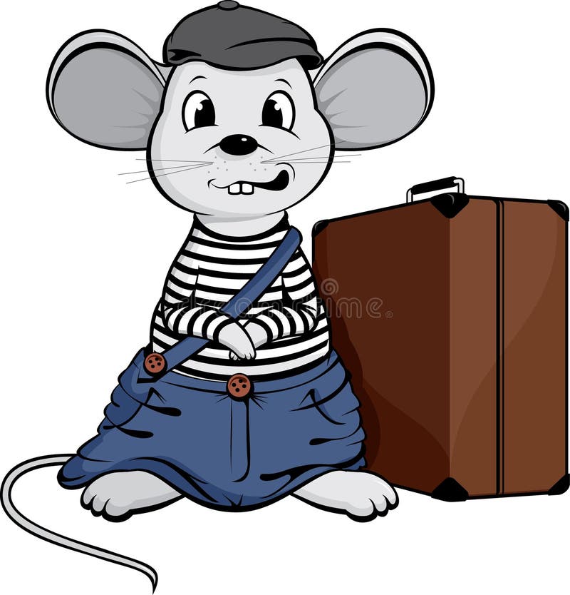 Clipart Mouse Suitcase