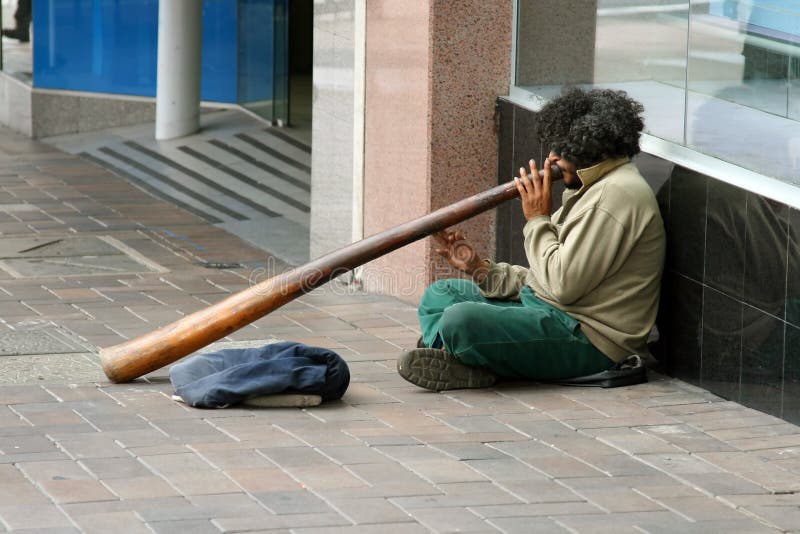 Homeless native australian editorial photography. Image of instrument ...
