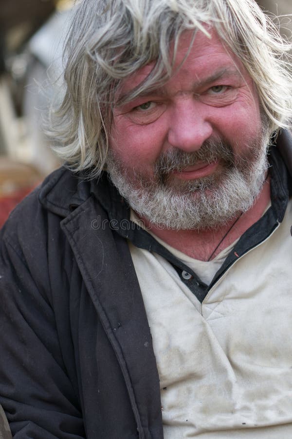 Homeless Man Portrait stock photo. Image of mature, male - 12556286