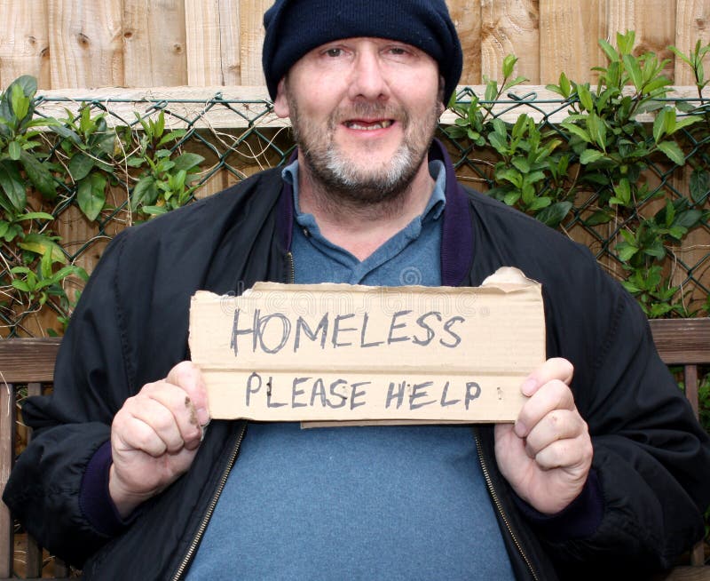Homeless Smiling Man Stock Photography - Image: 13846812