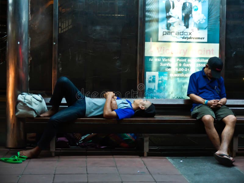 Homeless Man in Bangkok editorial photography. Image of cemetery - 20870242