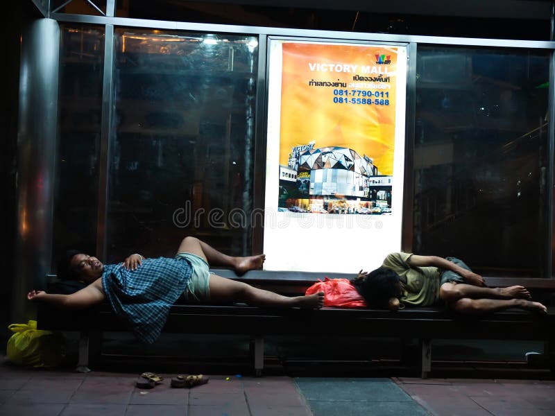 Homeless in Thailand editorial photography. Image of homelessness ...