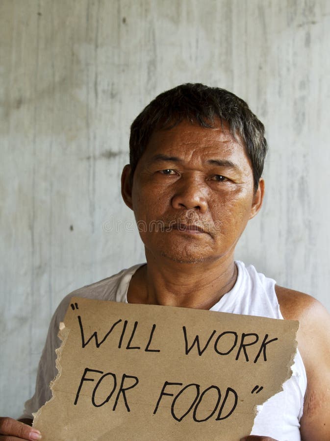 Homeless and hungry. stock photo. Image of side, homelessness - 33261372