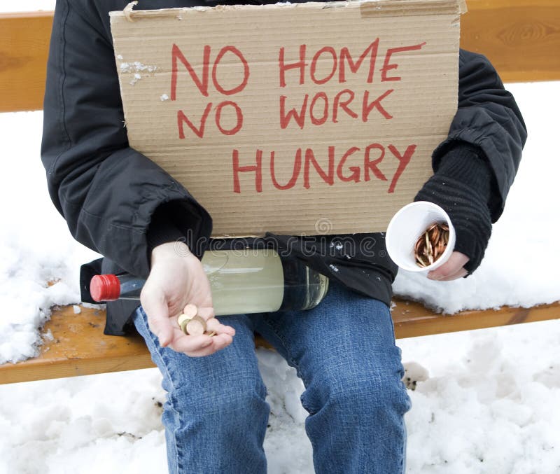 Homeless, Unemployed, Hungry Stock Photo - Image of lonely, financial ...