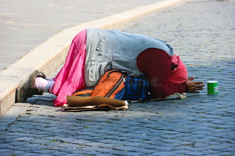 Homeless woman stock photo. Image of people, despair - 12846896