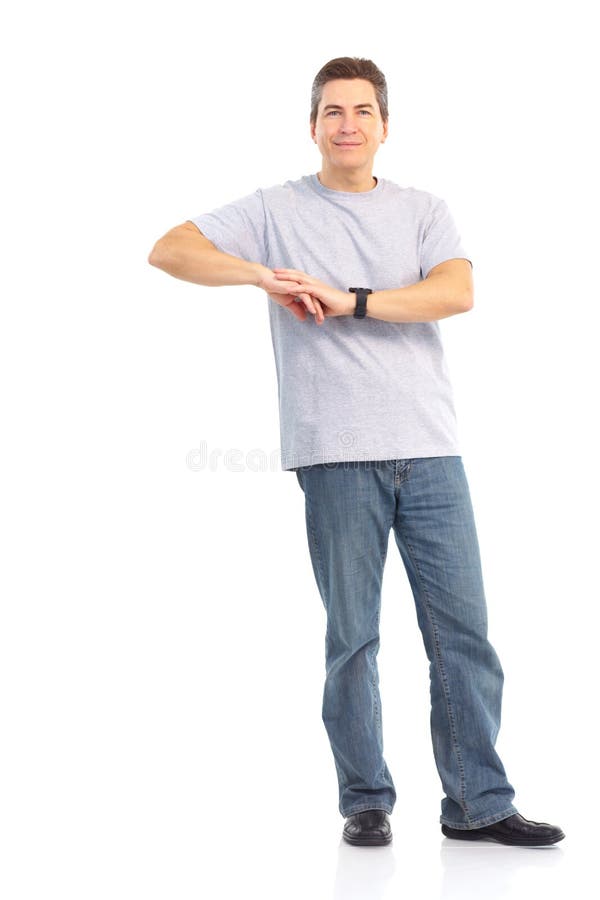 Homem imagem de stock. Imagem de sorrir, homem, isolado - 14761091