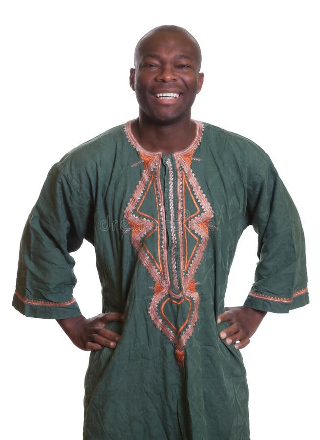 Homem Africano Ereto Com Roupa Tradicional Foto de Stock - Imagem de ...