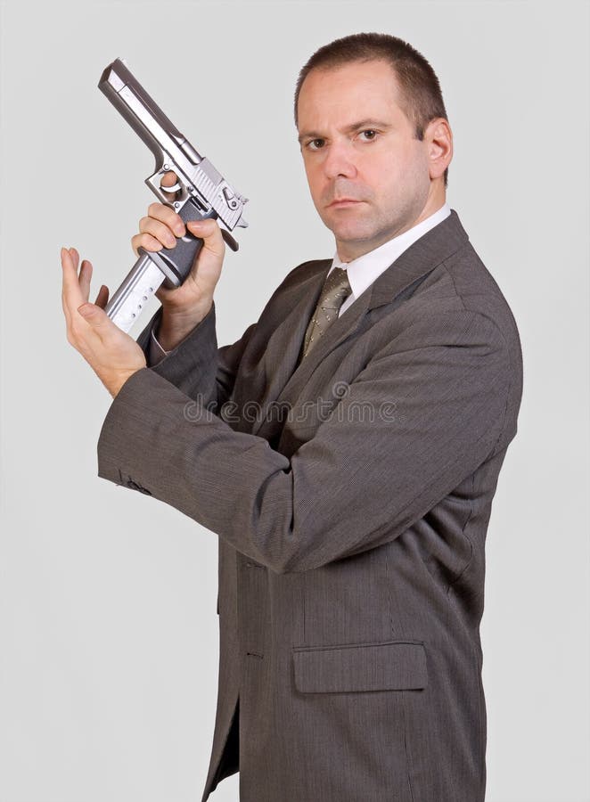 Homem armado imagem de stock. Imagem de protetor, salteador - 19000481