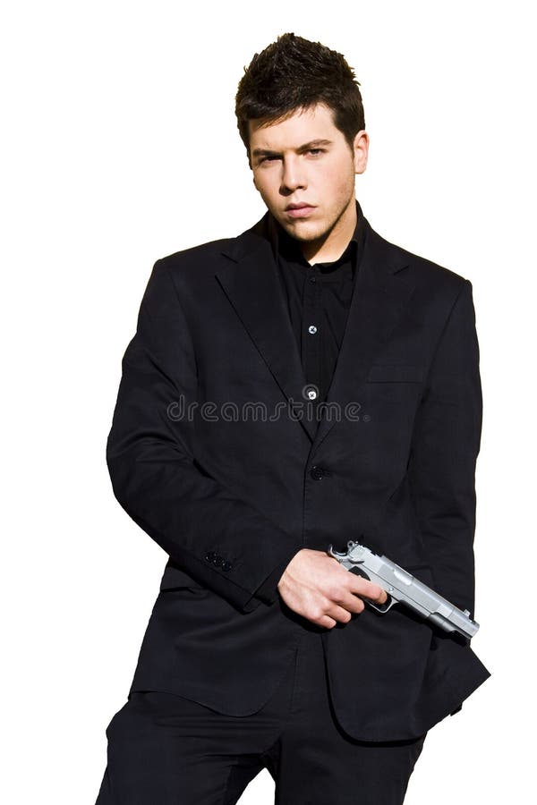 Homem Armado Elegante Vestido. Imagem de Stock - Imagem de detetive ...
