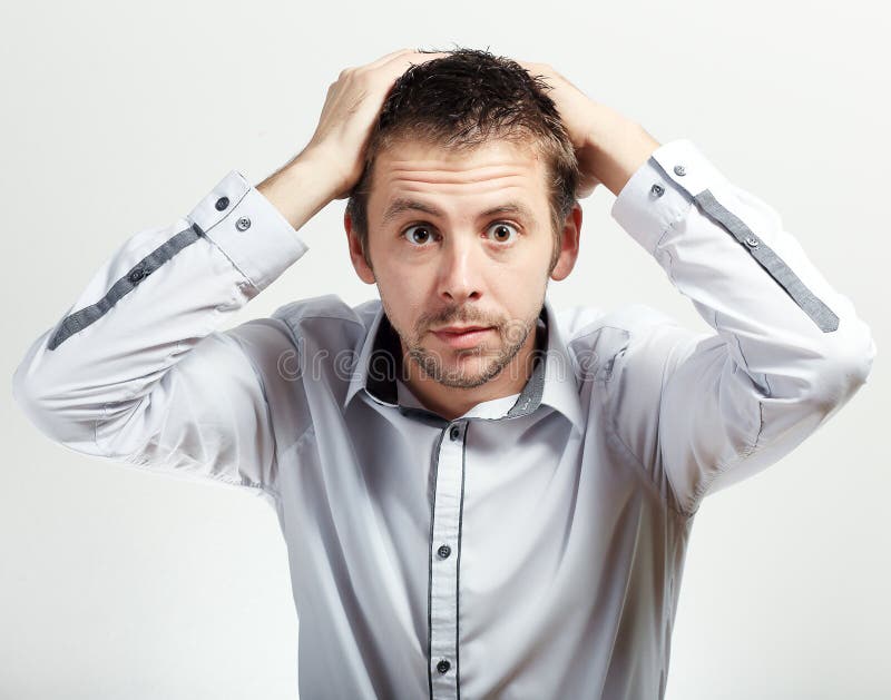 Homem Assustado E Surpreendido Foto de Stock - Imagem de cara, moderno ...