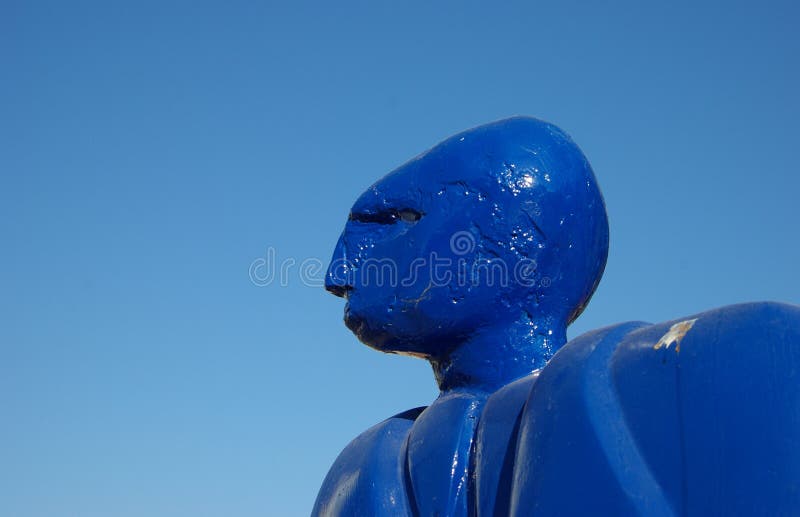 Homem azul foto de stock editorial. Imagem de moderno - 3534998