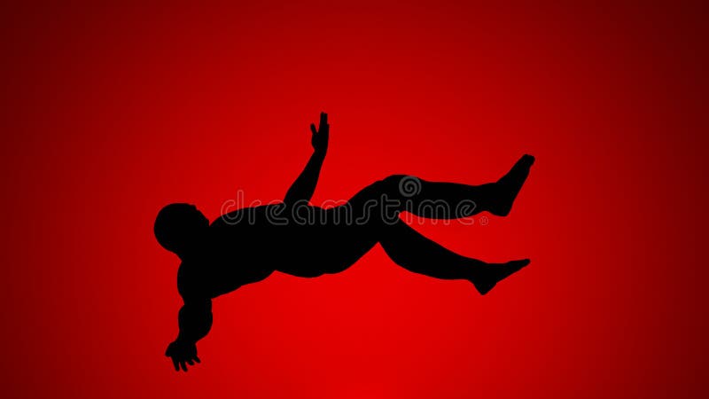 Homem Caindo Em Um Fundo Vermelho Foto de Stock - Imagem de seguro ...