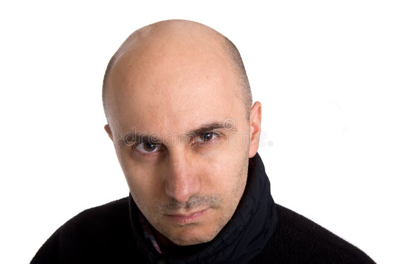 Laço Vestindo E Suspensórios Do Homem Calvo Estranho Imagem de Stock ...