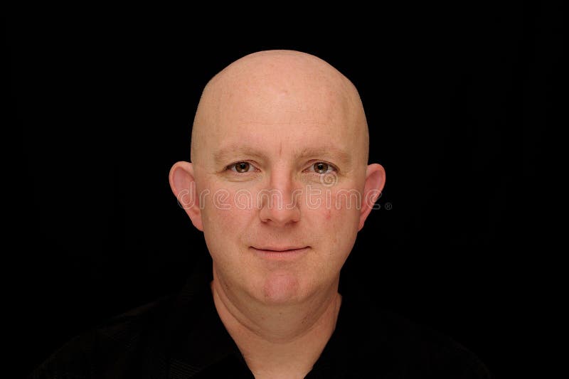 Homem calvo imagem de stock. Imagem de cara, quietamente - 4534447