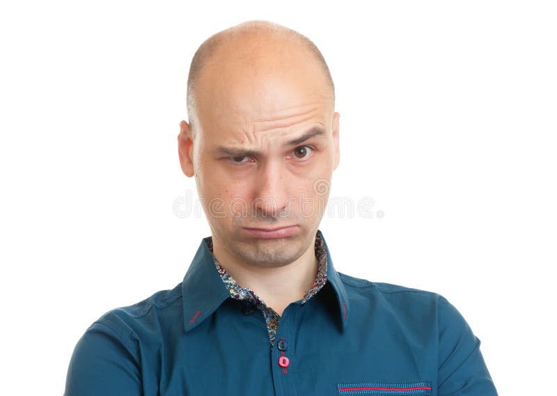 Homem calvo considerável imagem de stock. Imagem de careca - 61897699