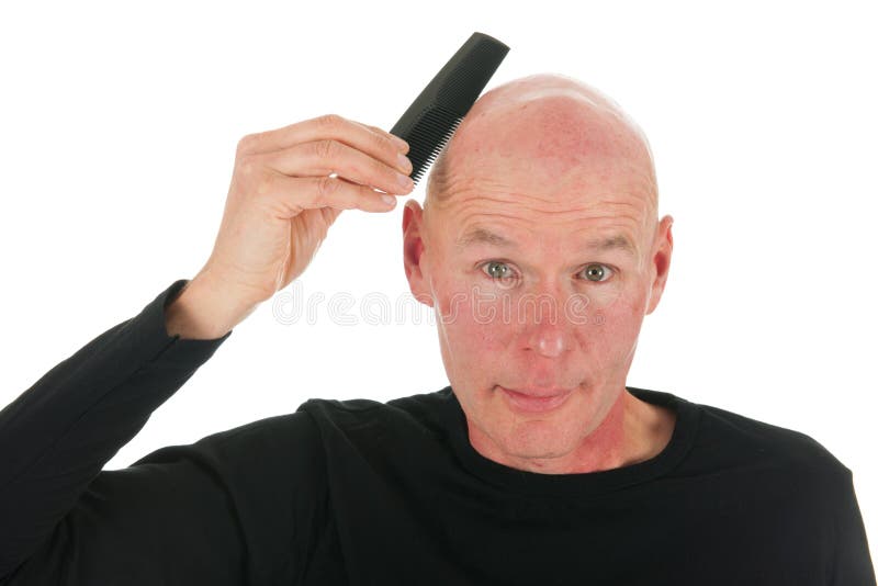 Homem calvo do retrato imagem de stock. Imagem de calvo - 27819507