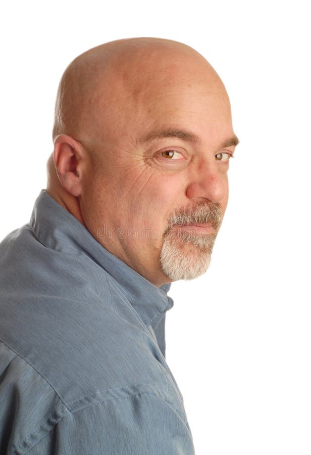 Homem calvo isolado foto de stock. Imagem de macho, retrato - 6488076