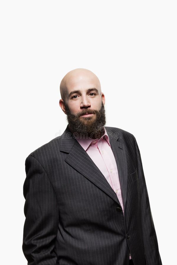 Homem Calvo Novo Com Uma Barba Imagem de Stock - Imagem de homem ...