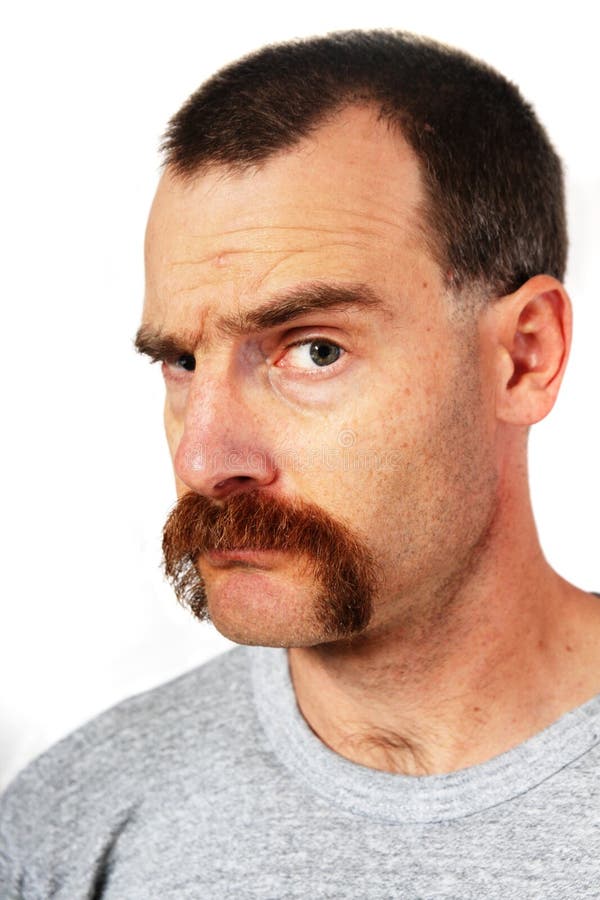Homem com bigode imagem de stock. Imagem de médio, sobrancelha - 17200025