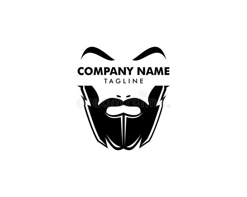 Homem Com Bigode E Logo Barba Ilustração do Vetor - Ilustração de forma ...