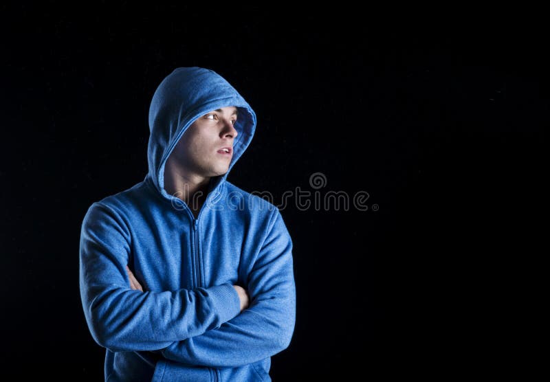 Homem com capuz foto de stock. Imagem de capuz, pessoa - 21640084