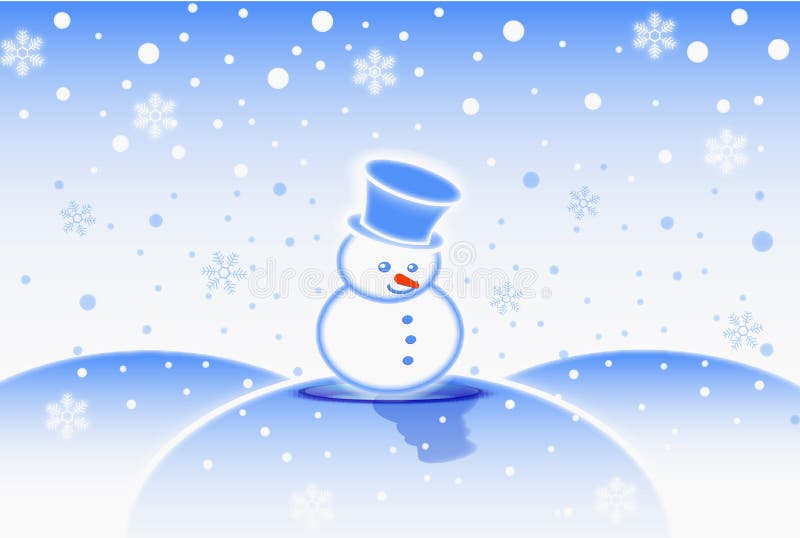 Homem da neve ilustração do vetor. Ilustração de homem - 11270188