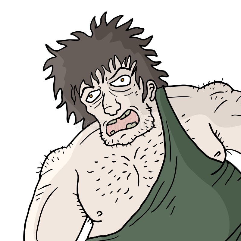 Homem de caverna ilustração do vetor. Ilustração de cômico - 43720793