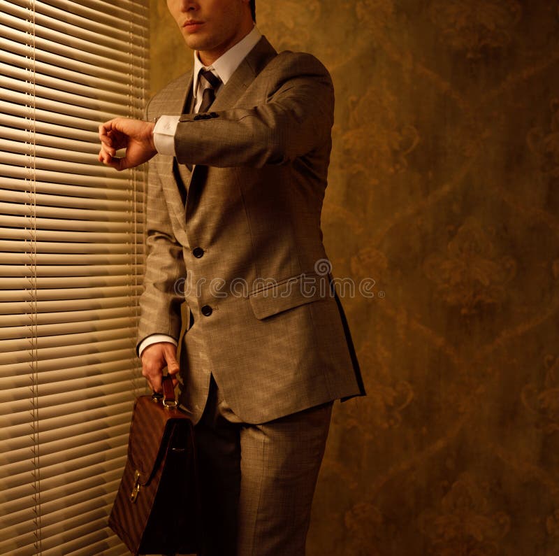 Homem De Negócios Com Pasta Foto de Stock - Imagem de brilhante ...