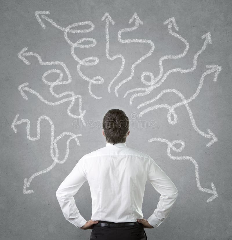 Homem de negócios confuso imagem de stock. Imagem de escolha - 29052081
