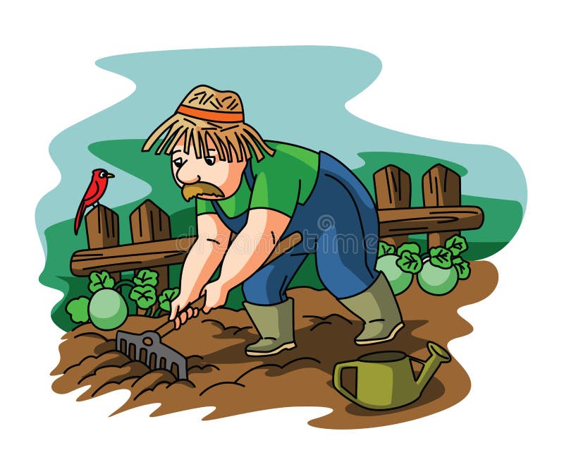 Homem Dos Desenhos Animados Que Fere Seu Para Trás Ilustração do Vetor ...