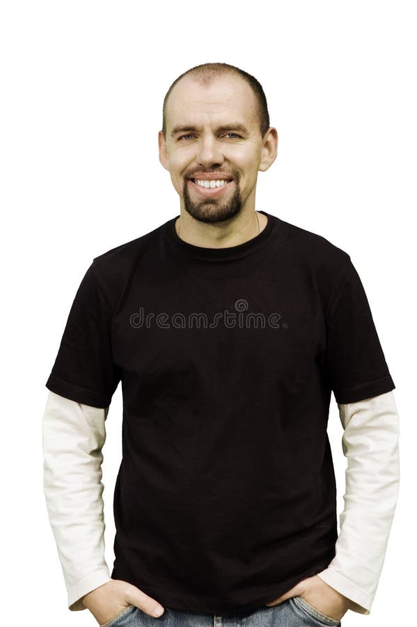 Homem feliz foto de stock. Imagem de sorriso, feliz, jeans - 4984328