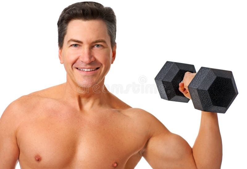 Homem forte imagem de stock. Imagem de adulto, sorriso - 6493739