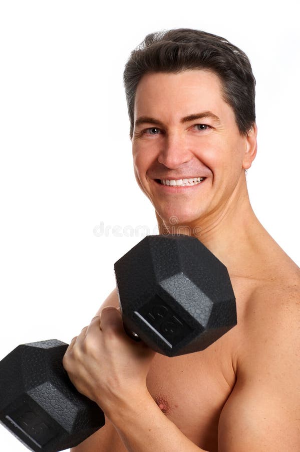 Homem forte de sorriso foto de stock. Imagem de homem - 7270266