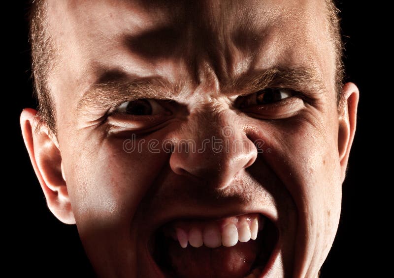 Homem irritado no preto imagem de stock. Imagem de adulto - 10607665