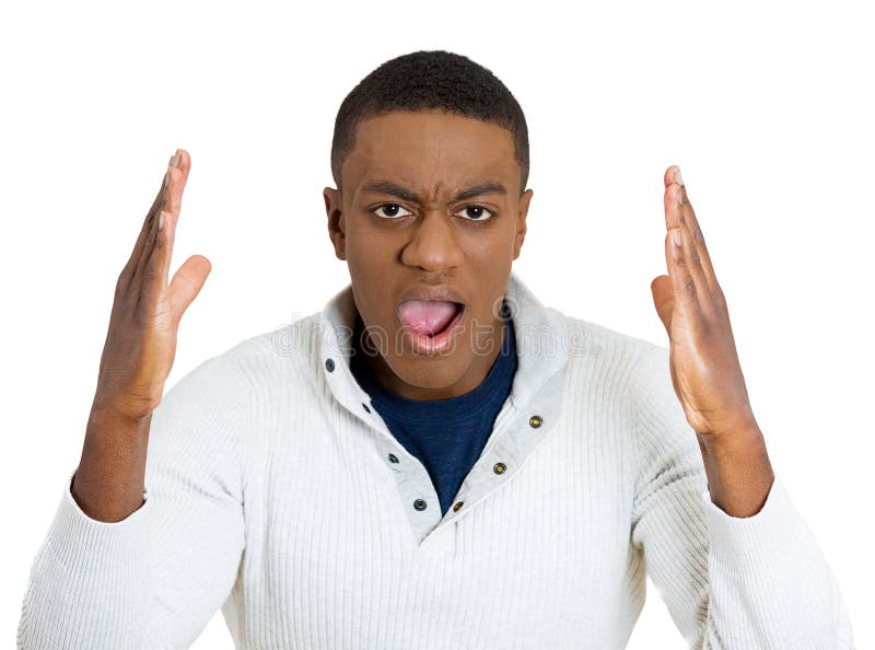 Homem irritado que grita imagem de stock. Imagem de argumentos - 49626243