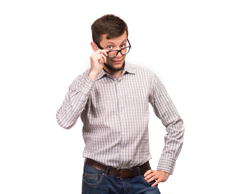 Homem jocoso novo imagem de stock. Imagem de aleta, povos - 95658171