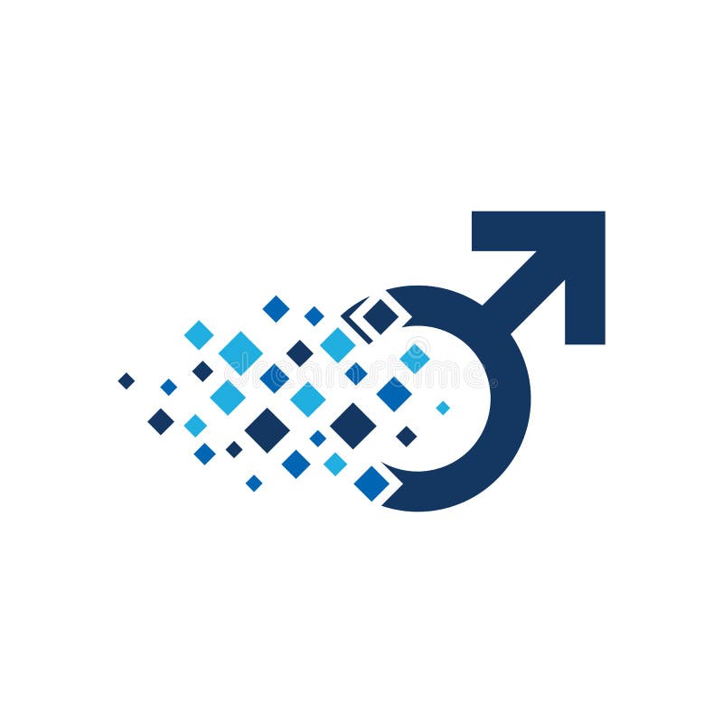 Homem Masculino Logo Icon Design Do Pixel Ilustração do Vetor ...