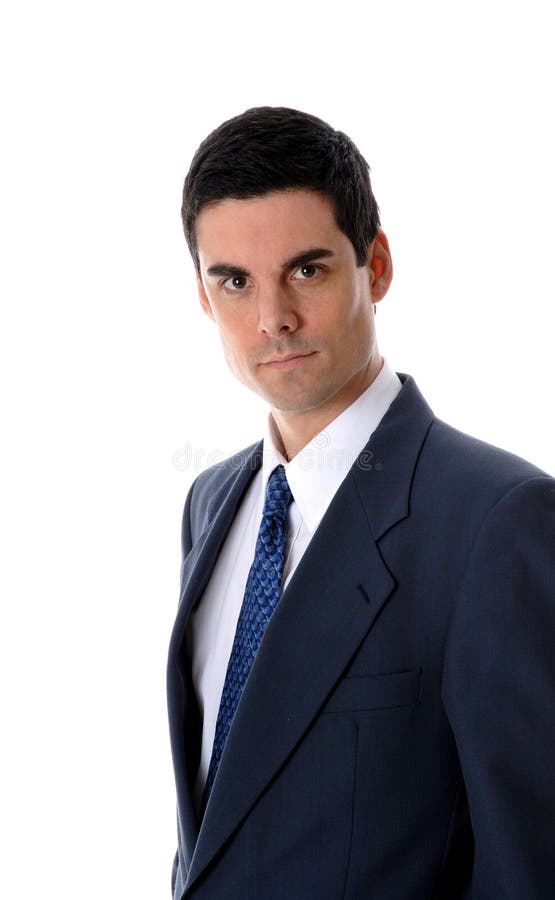 Homem no azul foto de stock. Imagem de azul, empregador - 1616584