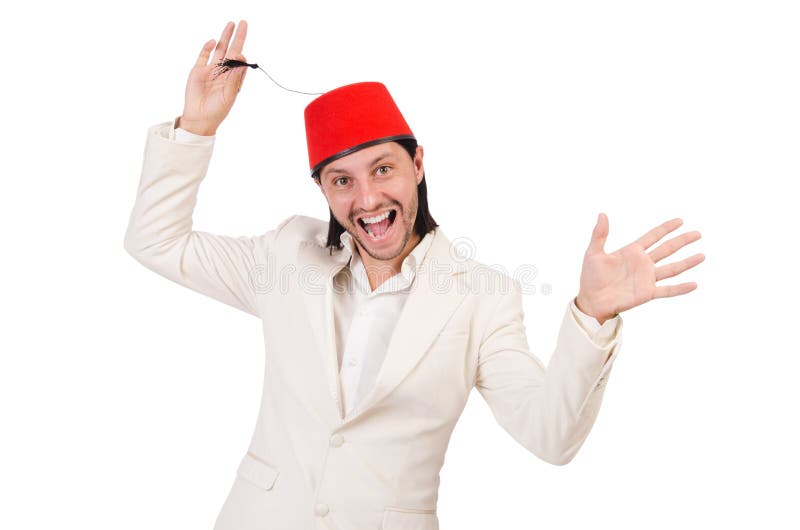 Homem No Chapéu Turco Tradicional Foto de Stock - Imagem de vermelho ...