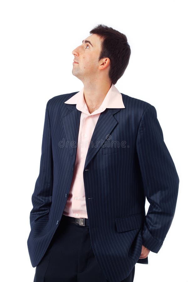 Homem Novo Que Olha Afastado. Imagem de Stock - Imagem de ambicioso ...