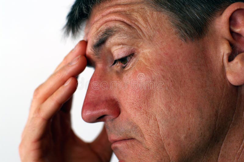 Homem preocupado imagem de stock. Imagem de expressivo - 4644249