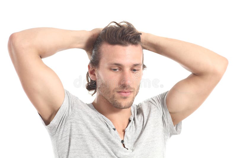 Homem Preocupado Com Mãos Em Sua Cabeça Imagem de Stock - Imagem de ...
